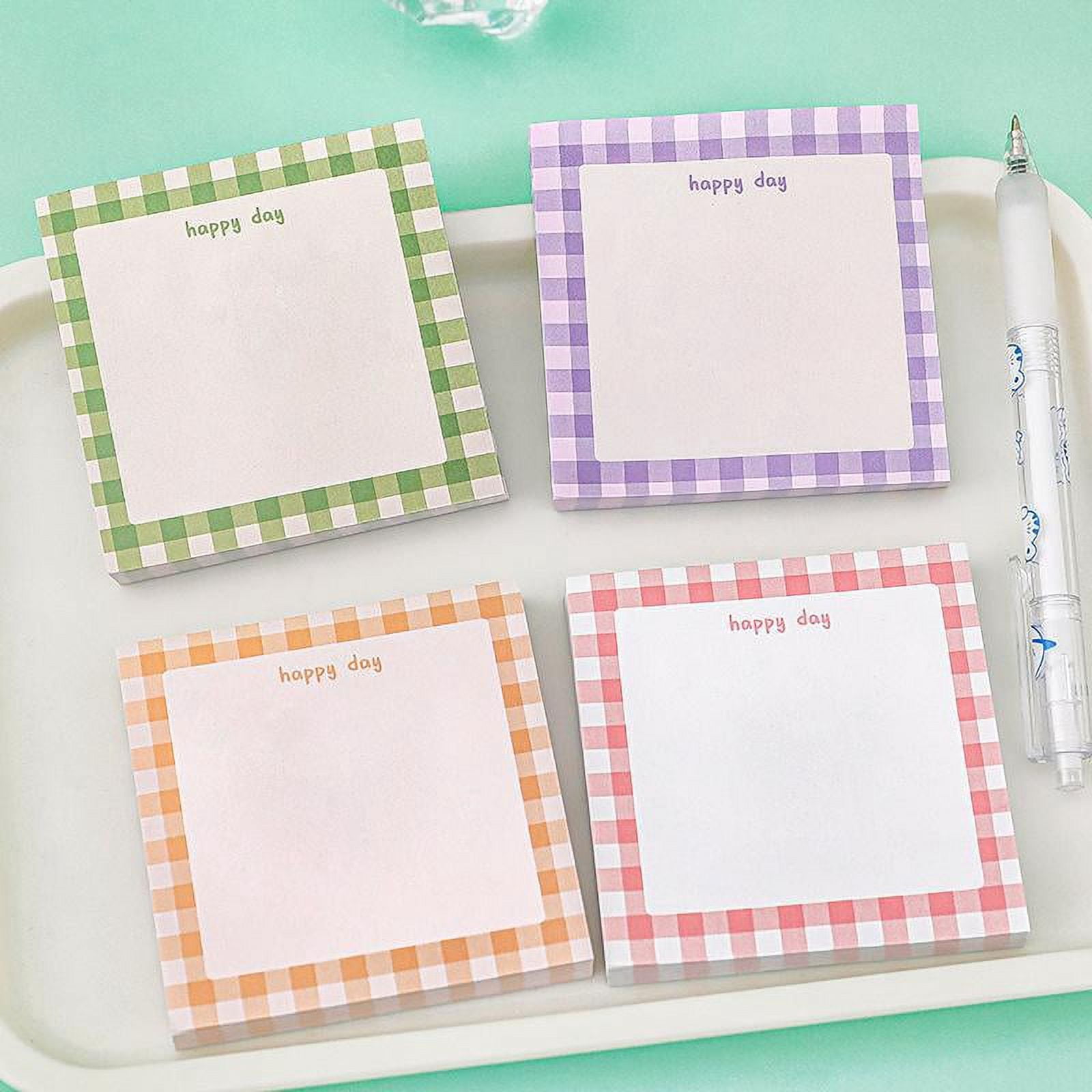 4 notepads, 8x8 cm, square notepads for planning errands and study ...