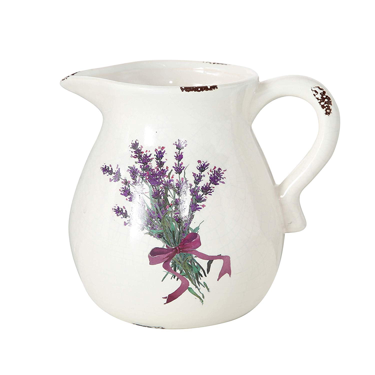 French Country Lavender Pitcher, Cottage Edition, Distressed Vintage ...