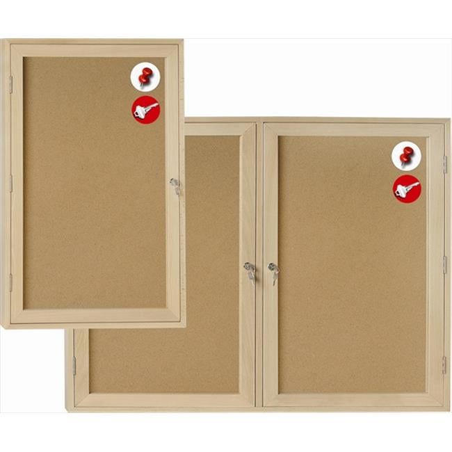 Mastervision Enclosed Cabinet Bulletin Board, 36'' x 48'' - Walmart.com