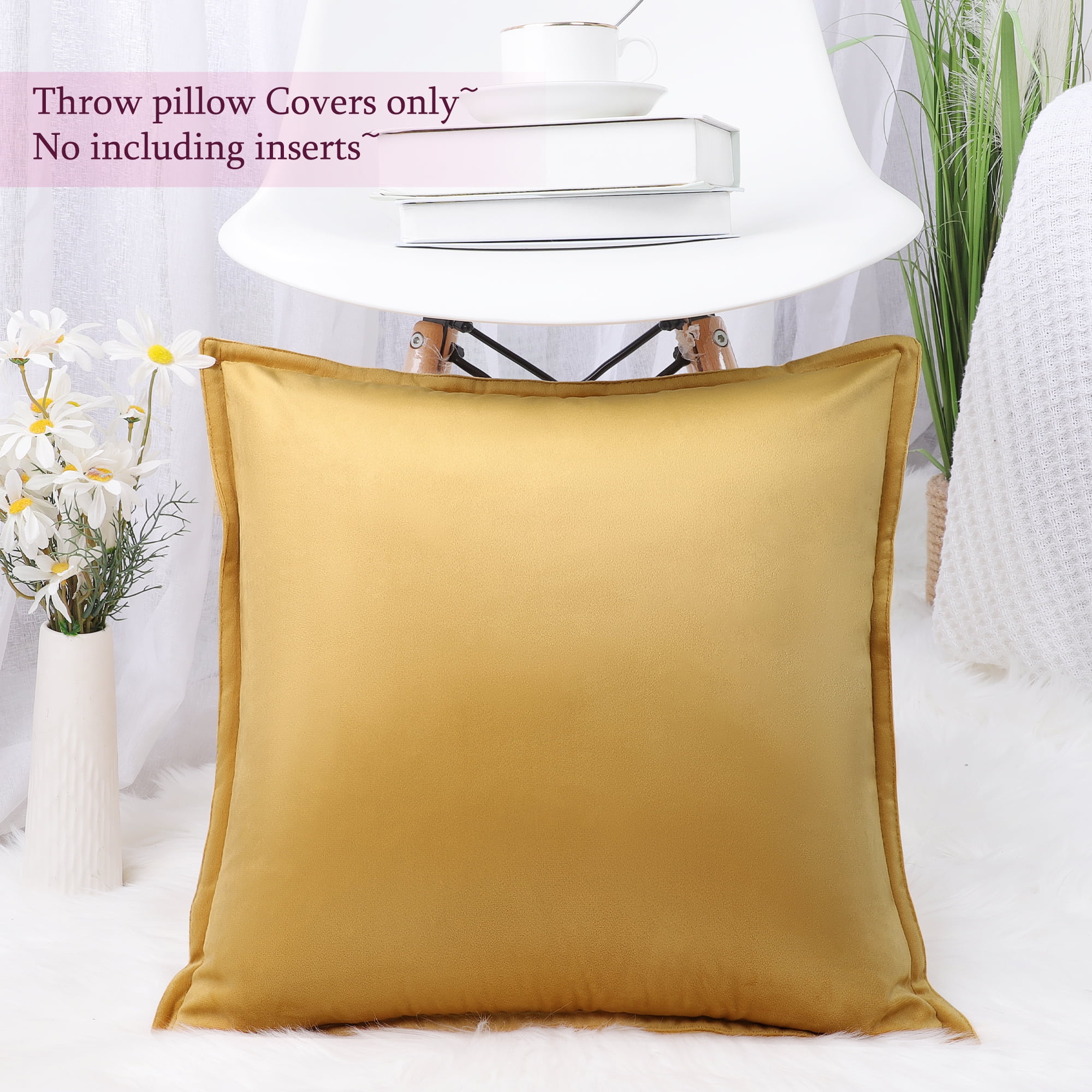 Click here for Piccocasa Soft Velvet Throw Pillow Covers  Solid C... prices