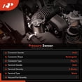 A-Premium Fuel Rail Pressure Sensor [3 Pins] Compatible with Land Rover ...