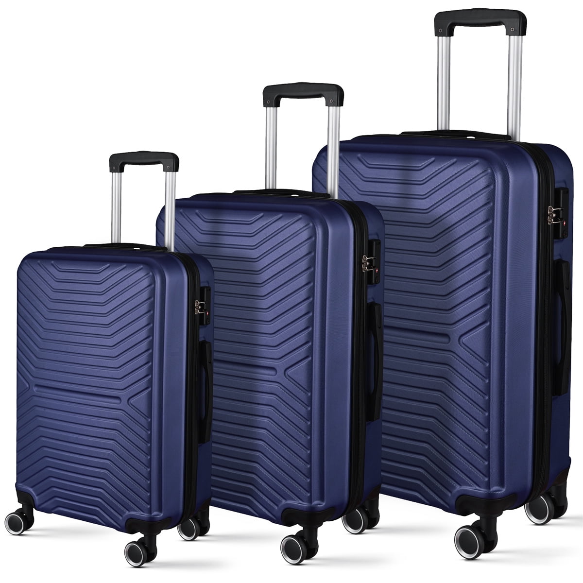 3PCS Luggage Sets, Expandable ABS Hardshell Clearance Luggage Set of 3 ...