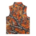 Binienty Orange Camo Fleece Vest 4T Girls Full Zip Stand Collar ...