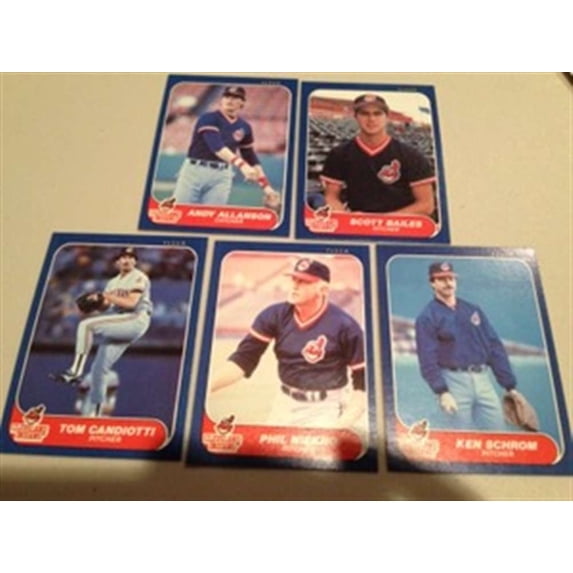 1986 Fleer Update Cleveland Indians Team Set 5 Cards NM-MT - Walmart.com