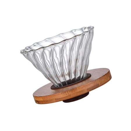 Clear Glass Coffee Dripper Drop Over Funnel Reusable Glass Coffee ...
