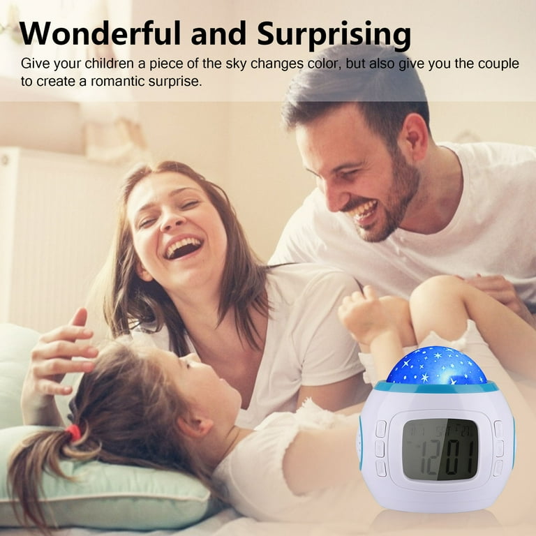 EHOTER 3 In1 LED Star Sky Projector Alarm Clock With Music Starry Night ...