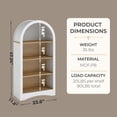 AUU White 47" Freestanding Display Shelf with Arched Design – 4-Tier ...