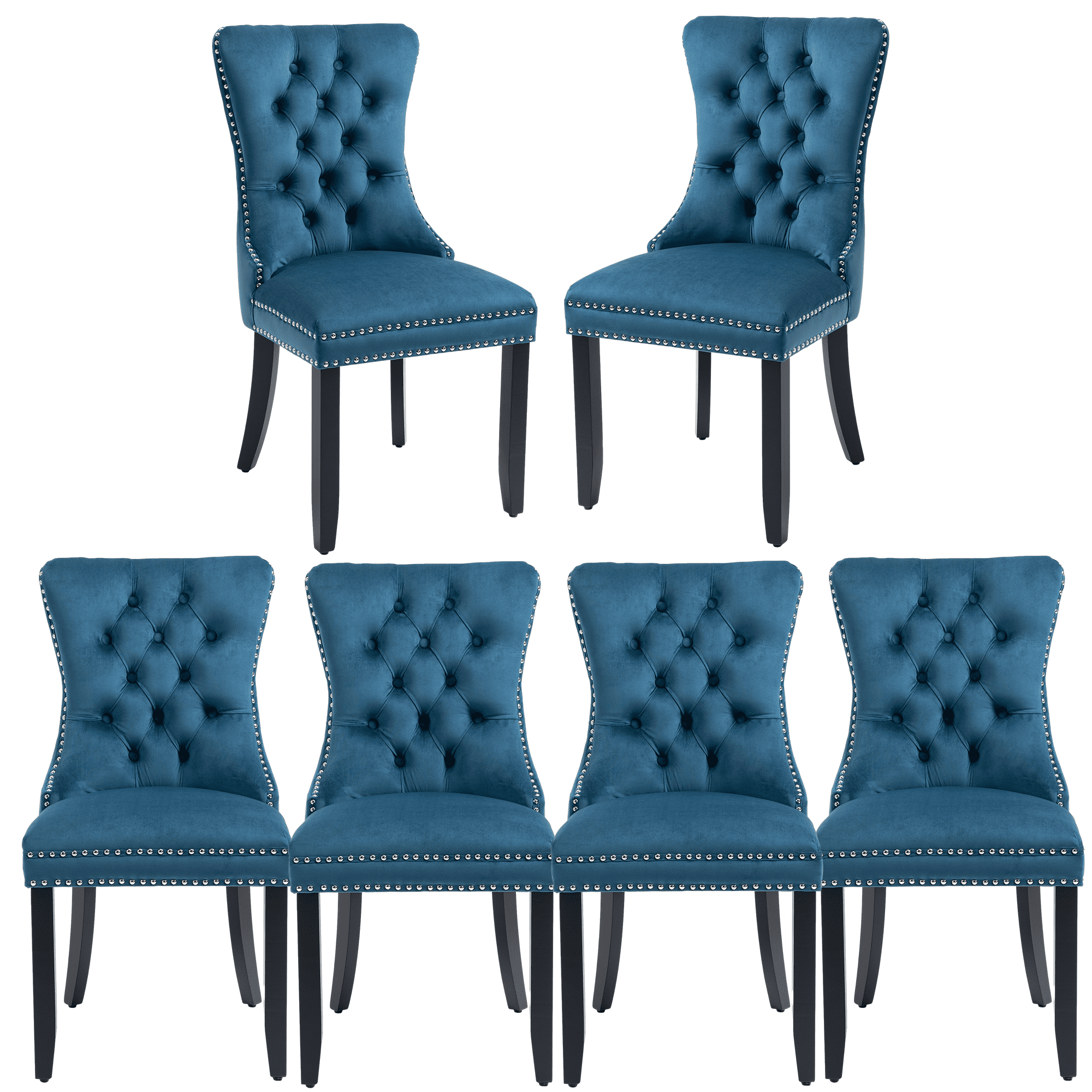 Tufted Dining Chair, Contemporary Velvet Chairs for Dining Room ...