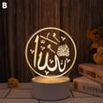Acrylic 3D God Night Light Lamp with USB Warm Color for Table ...
