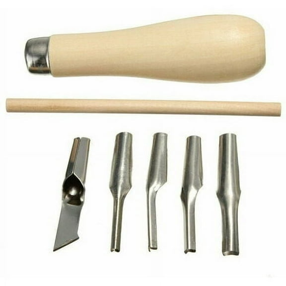 8 Pc Wood Chisels Set Modeling Clay Molding Wax Carving Tools w/V ...