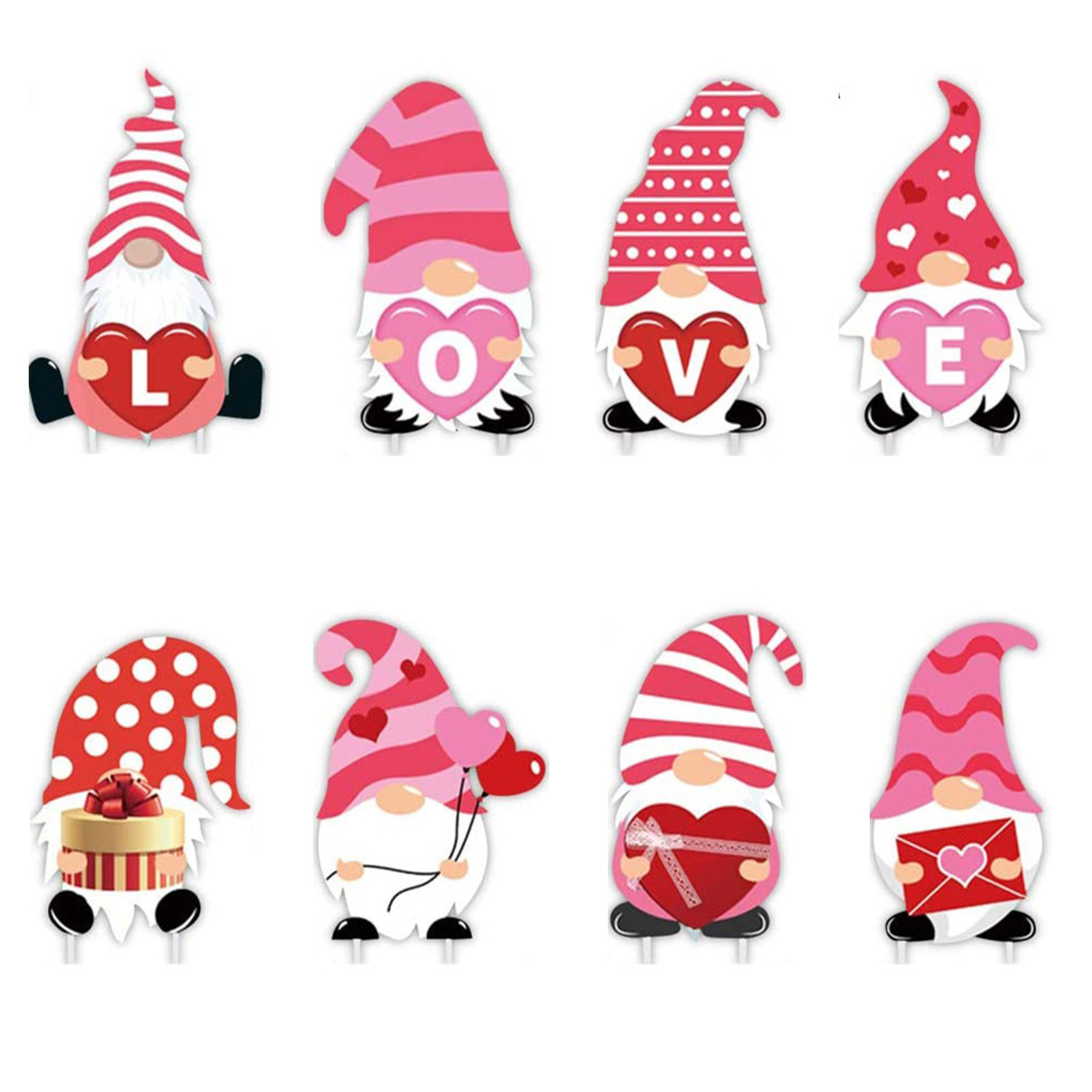 Plastic Dwarf Plug Card Insert Stakes Home Decor Rudolph Outdoor Yard ...