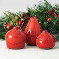 Sullivans Set 3 Small Ceramic Vases 3"H, 4"H & 5"H Red - Walmart.com