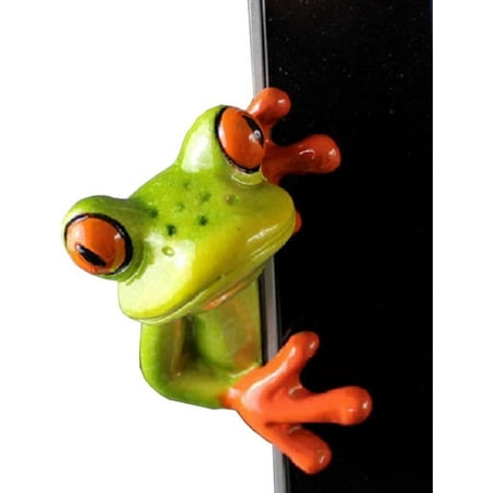 JOYWEI 3D Printing Creative Green Frog Statuses Computer Monitor ...