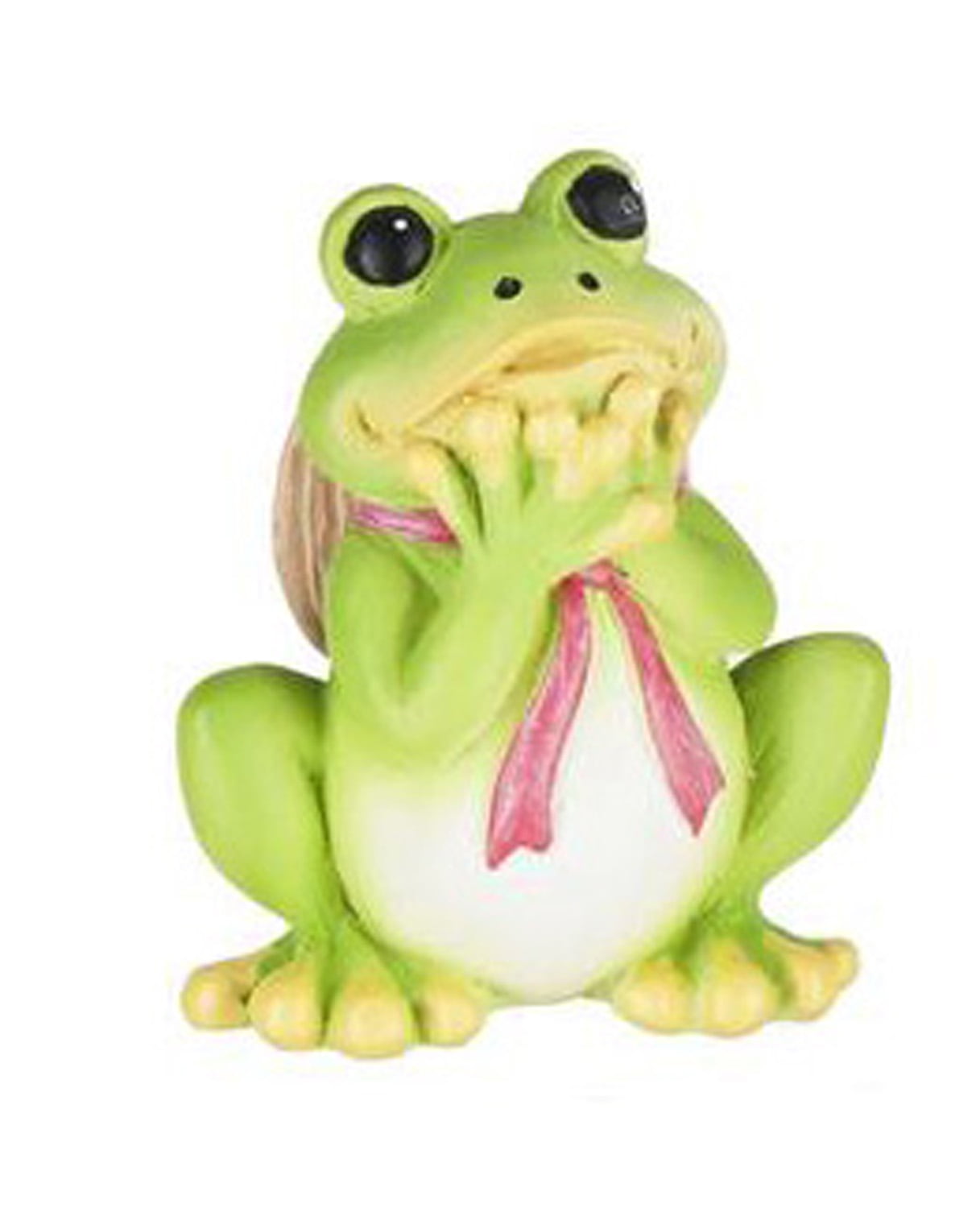Worried Frog Figurine With Hat - Easter Garden Fantasy by Ganz ...