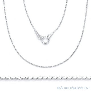 Sterling Silver Snake Chain Necklace 18 inches - Walmart.com