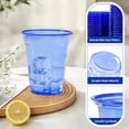 100 Pack 12 oz Blue Clear Disposable Plastic Cups for Wedding Birthday ...