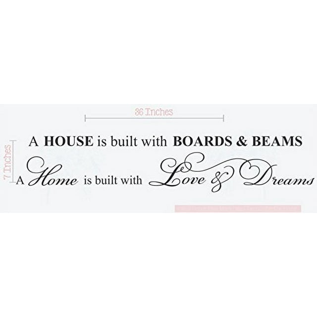 Home is Love & Dreams Vinyl Decals Wall Sayings Stickers, 36x7-inch ...