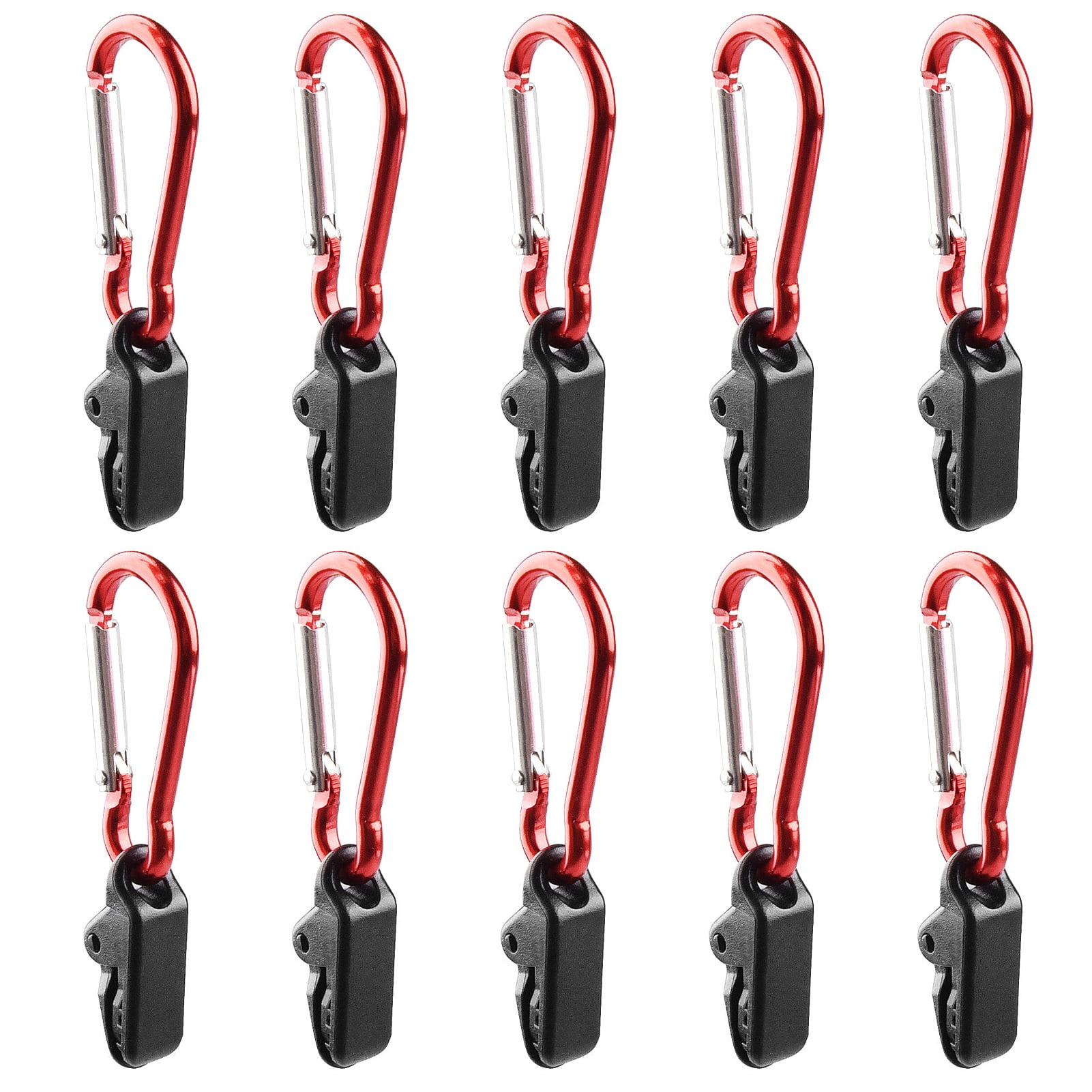 Carevas 10pcs Tarp Awning Clamp Clips Tent Snaps Hangers Camping Tent ...