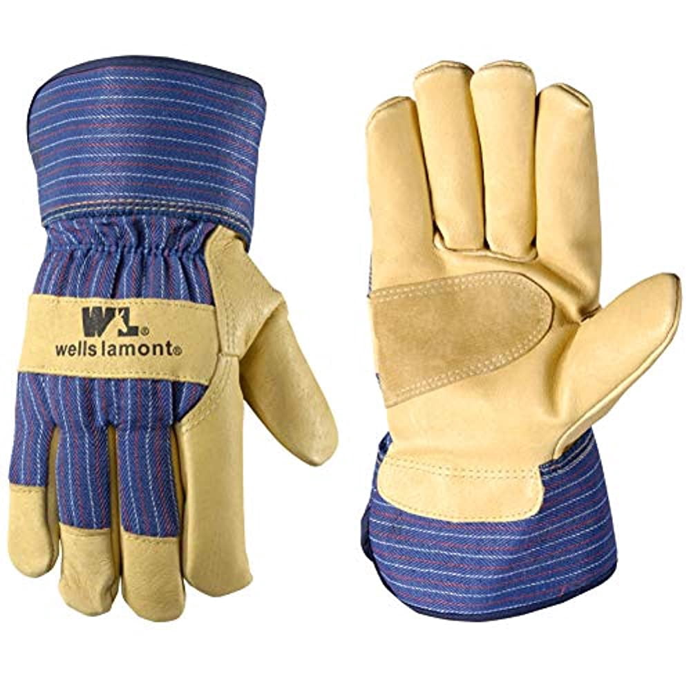 Buy Men's Heavy Duty Leather Palm Thinsulate Winter Work Gloves with ...