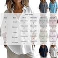 Cheytotty Women's Linen Shirt, Solid Color Button Front Long Sleeve ...
