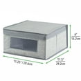 mDesign Medium Fabric Closet Storage Box with Front Window/Lid, 6 Pack ...