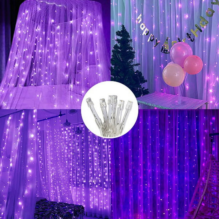 Purple Curtain Led Icicle Lights