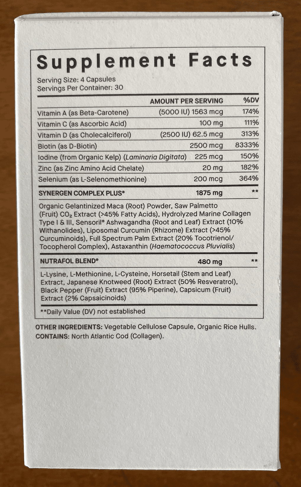 Buy Nutrafol Womens Balance Tablets 1 Month Supply (120 Capsules ...