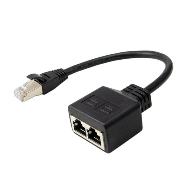 LAN Ethernet Splitter, Black PVC Male to Female Network Adapter Plug ...