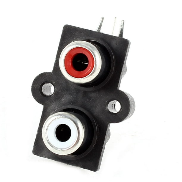 Unique Bargains Dual Port RCA Phono Chassis Mount Socket Audio Video ...