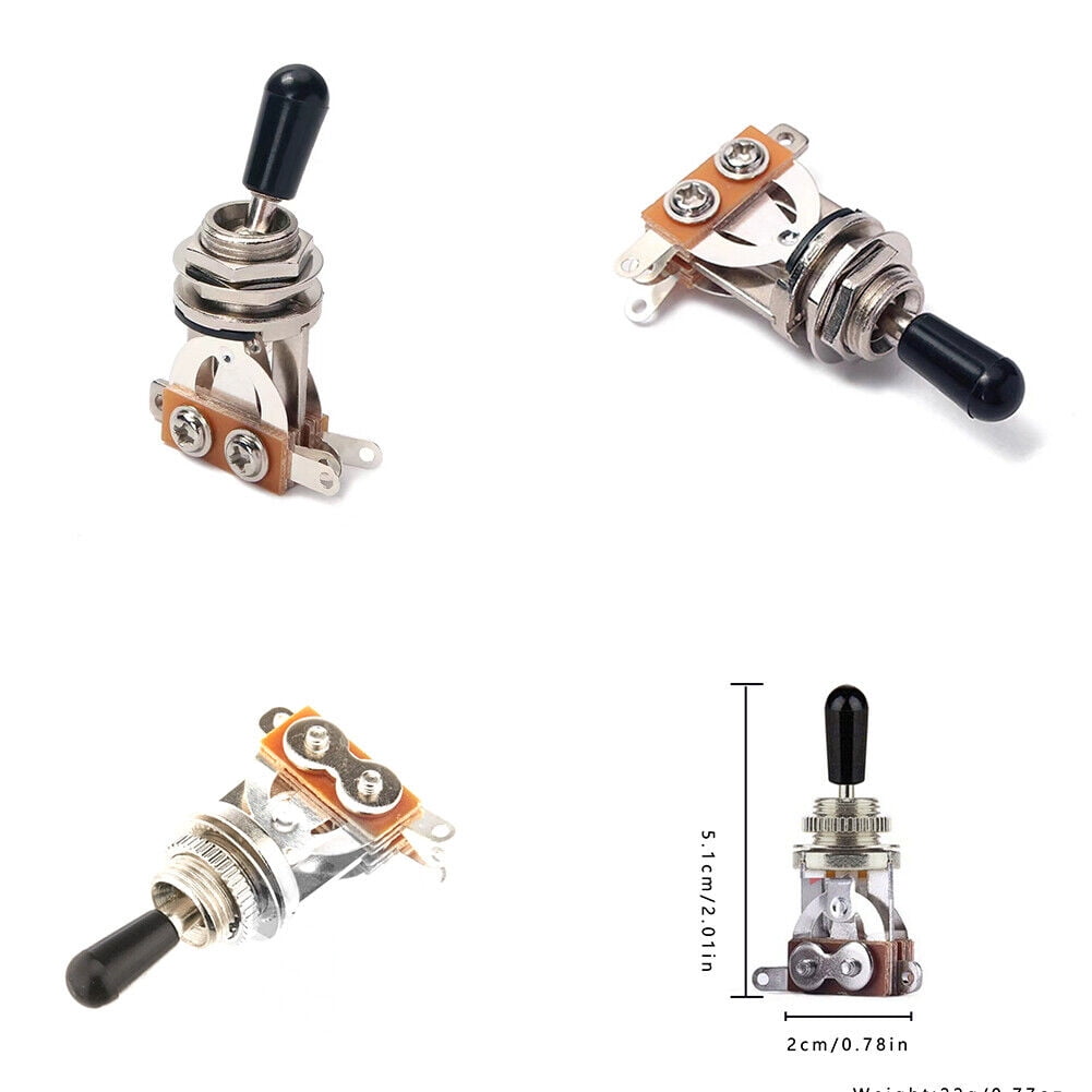 US 2-4 Pc Les Paul Guitar 3 Way Short-Frame Toggle Switch Pickup Brass ...