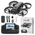 Black Drone With 2.4 Inch Screen Remote Control, 1080P Camera, Altitude ...