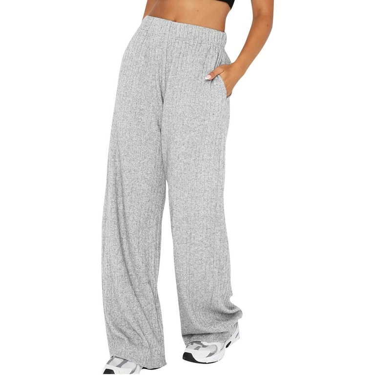 SKSloeg Oversized Wide Leg Sweatpants Women Ribbed Seamless SKSloeg Oversized Wide Leg Sweatpants Women Ribbed Seamless
