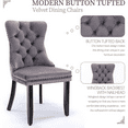 Btmway Modern Set Of 4 Velvet Dining Chairs Upholstered With Nailhead