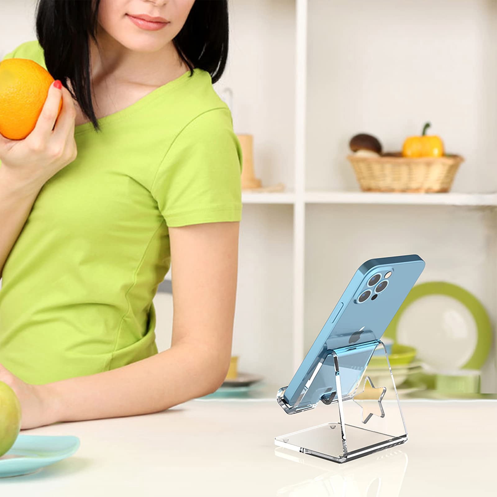 Acrylic Desktop Phone Holder Universal Phone Desk Holder Office Desk ...