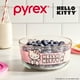 Pyrex Hello Kitty 4-Cup Round Glass Storage Container with Pink ...