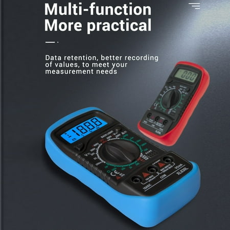 Digital Multimeter Adjustable LCD Voltmeter Handheld Portable Diode ...