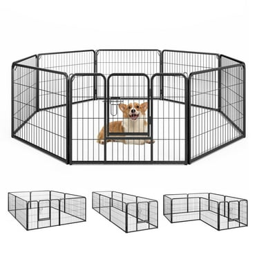 RYPetmia Heavy Duty Dog Playpen, 31.5” Height, 6 Panels, Indoor/Outdoor ...