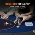 SKYSHALO 8 Player Oval Foldable Poker Table Casino Blackjack Texa ...