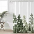 Small Stall Shower Curtain 36x72 Inch Narrow Half Size Forests Tree ...