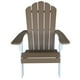 AmeriHome Outdoor Two Tone Adirondack Chair with Durable Simulated Wood ...