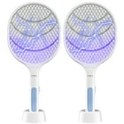 (2 Pack) Handheld Electric Bug Zapper Battery Powered Racket Assorted ...