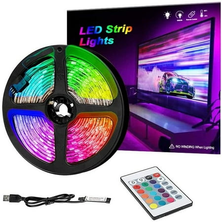 Jinveno LED Low Voltage Light Strip Set RGB Marquee Light Strip ...
