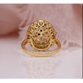1Ct Round Cat Simulated Diamond Women's Engagement Ring 14K Yellow Gold ...