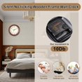 12 Inch Wood Wall Clock, Retro Wooden Wall Clocks Battery Operated ...