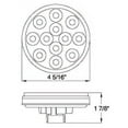 Pair of 4" Clear Lens Round Red LED Light Brake Stop Turn Tail Signal w ...