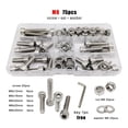 1 Box 304 A2 Stainless Steel Hex Hexagon Socket Cap Head Screw Bolt Nut ...