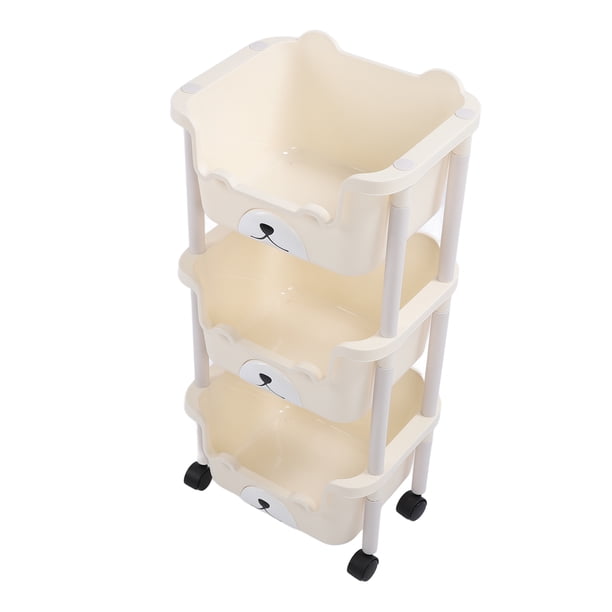 Rolling Storage Cart Cute Bear Storage Organizer With Caster Wheels ...