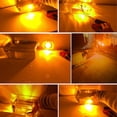 ABPETE 4Pcs Amber LED Boat Light,Waterproof 12V 3in Round Navigation ...