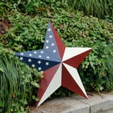 Attraction Design Patriotic Metal Barn Star Wall Decor, 16.5in Hanging ...