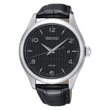 Seiko Men's SUR209P1, quartz,black dial,Stainless Steel Case and ...